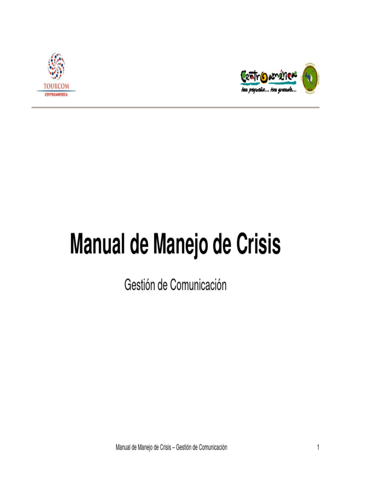 Manual de Crisis Del CCT - Gestion de Comunicacion | PDF | Turismo | Centroamérica