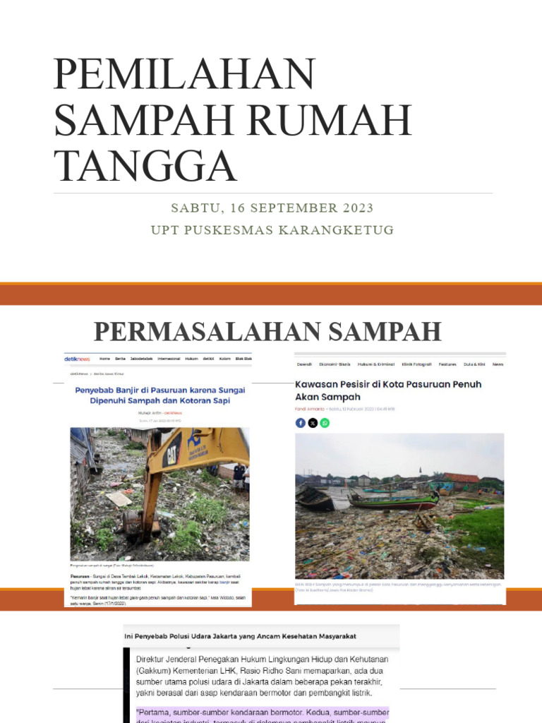 Pemilahan Sampah Rumah Tangga | PDF