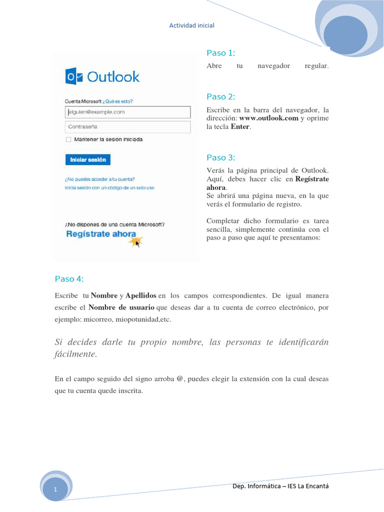 Crear Hotmail | PDF | Contraseña | Internet