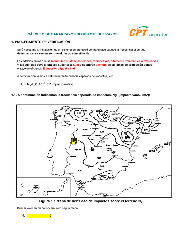 Calculo Pararrayos | PDF | Hormigón | Ingeniería de Edificación
