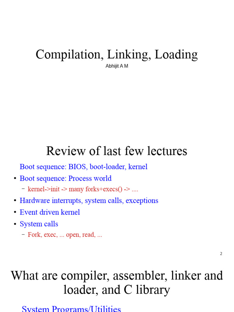 05 Compilation Linking Loading | PDF | Library (Computing) | Computer Architecture