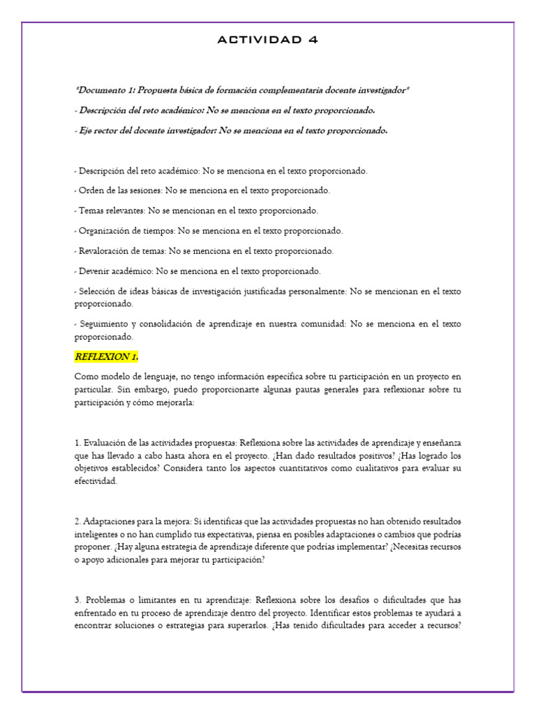 Actividad 4 | PDF | Evaluación | Enseñando