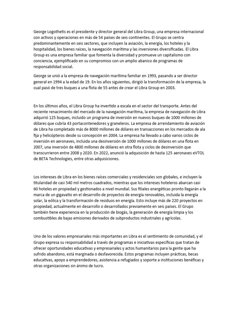 George Logothetis y el Libra Group | PDF | Economias
