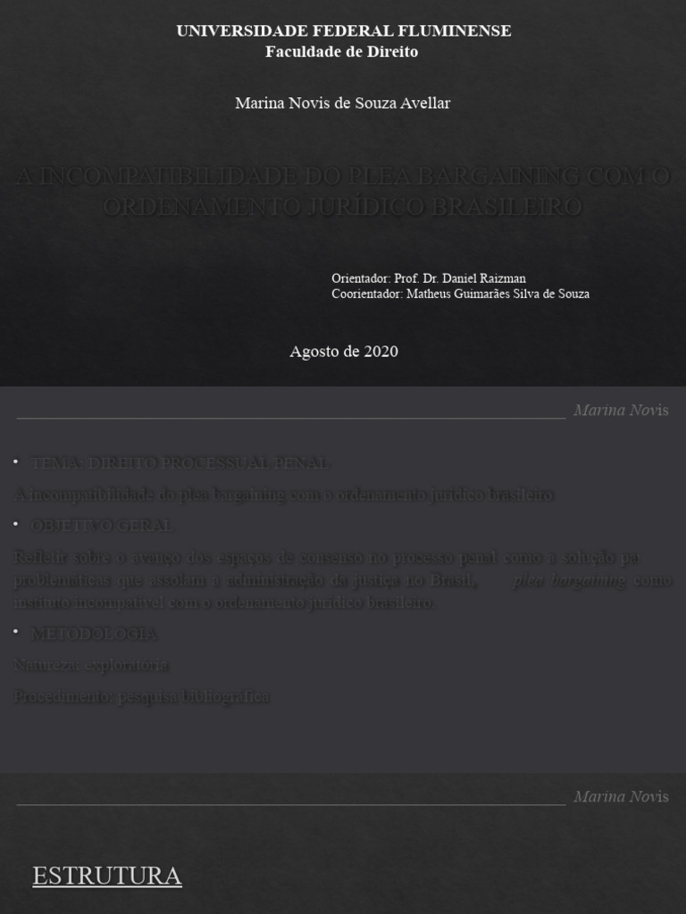 Modelo Slide Defesa TCC | PDF | Procedimento criminal | Justiça