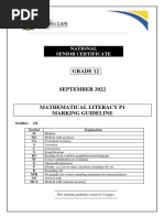 Maths Lit Grade 12 2025 P1 Memorandum | PDF | Accuracy And Precision ...