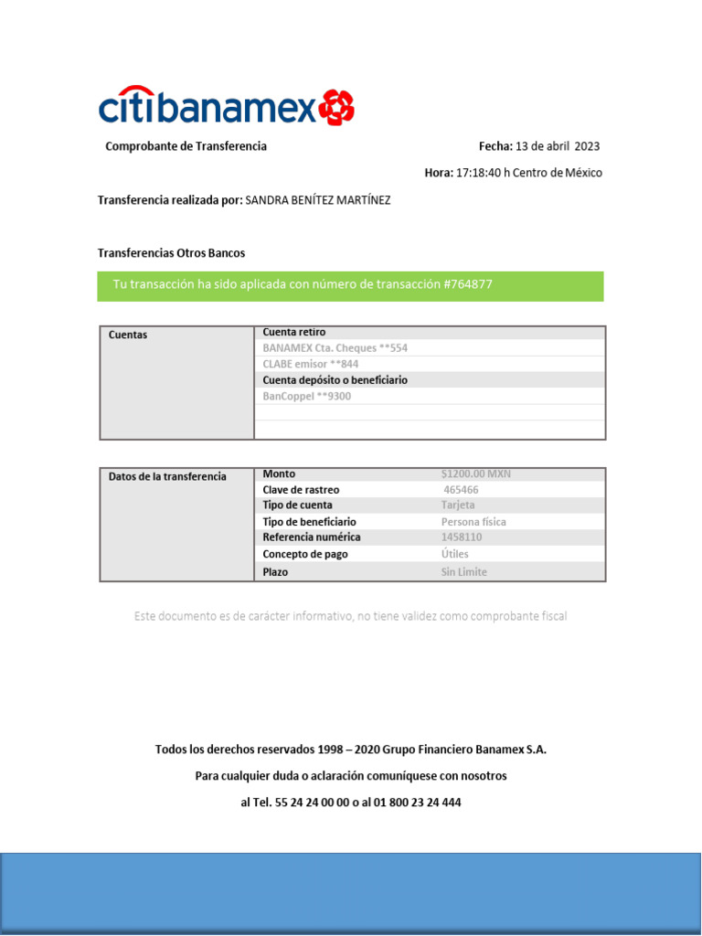 Comprobante Deposito BanCoppel 9300 | PDF