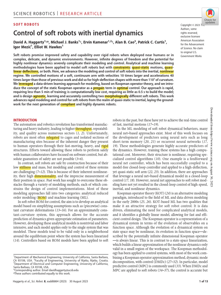 Scirobotics Add6864 | PDF | Control Theory | Robotics
