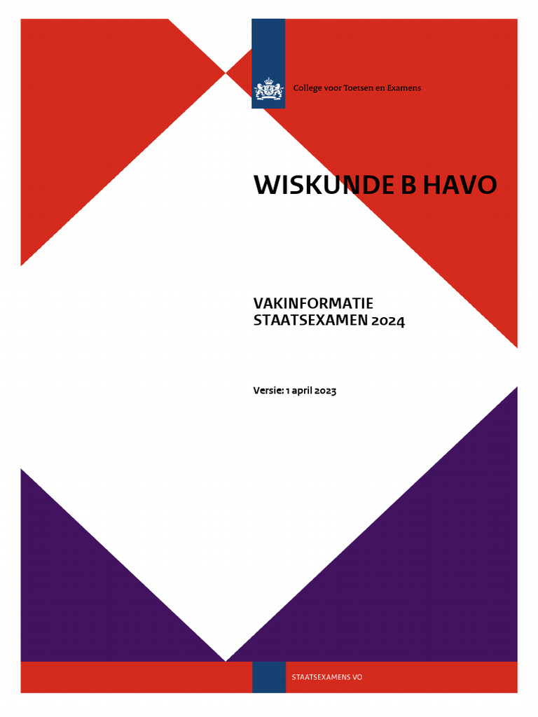 Wiskunde B Havo 2024 | PDF
