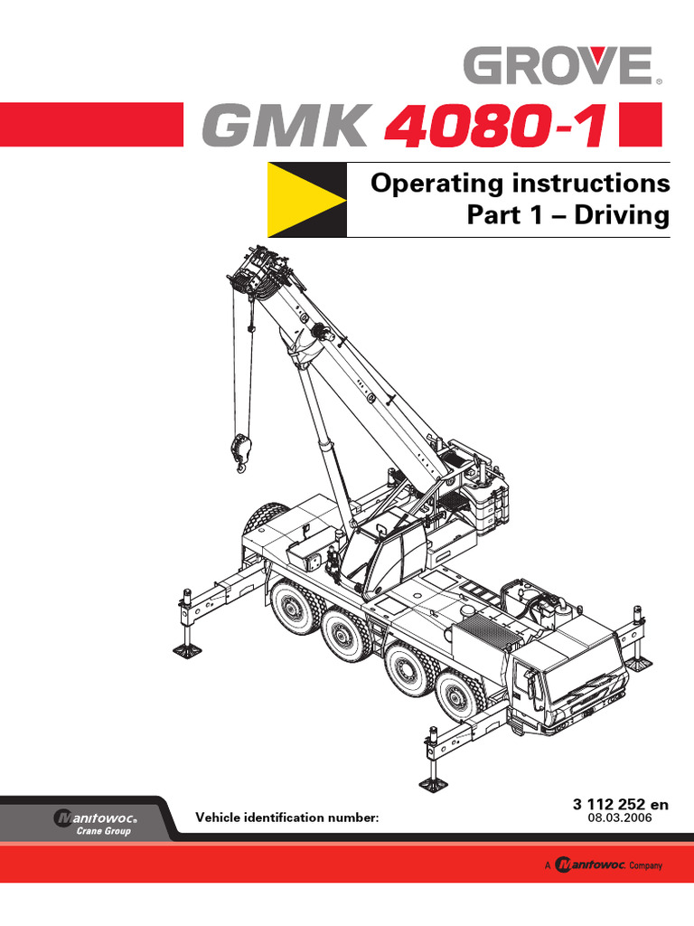 Operationg Instruction Manual | PDF | Crane (Machine) | Truck