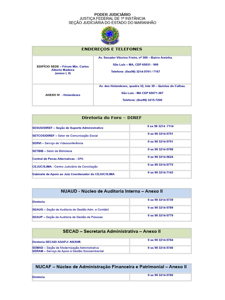 Endere - Os e Telefones ATUALIZADA 13.02.2023 | PDF | Orçamento