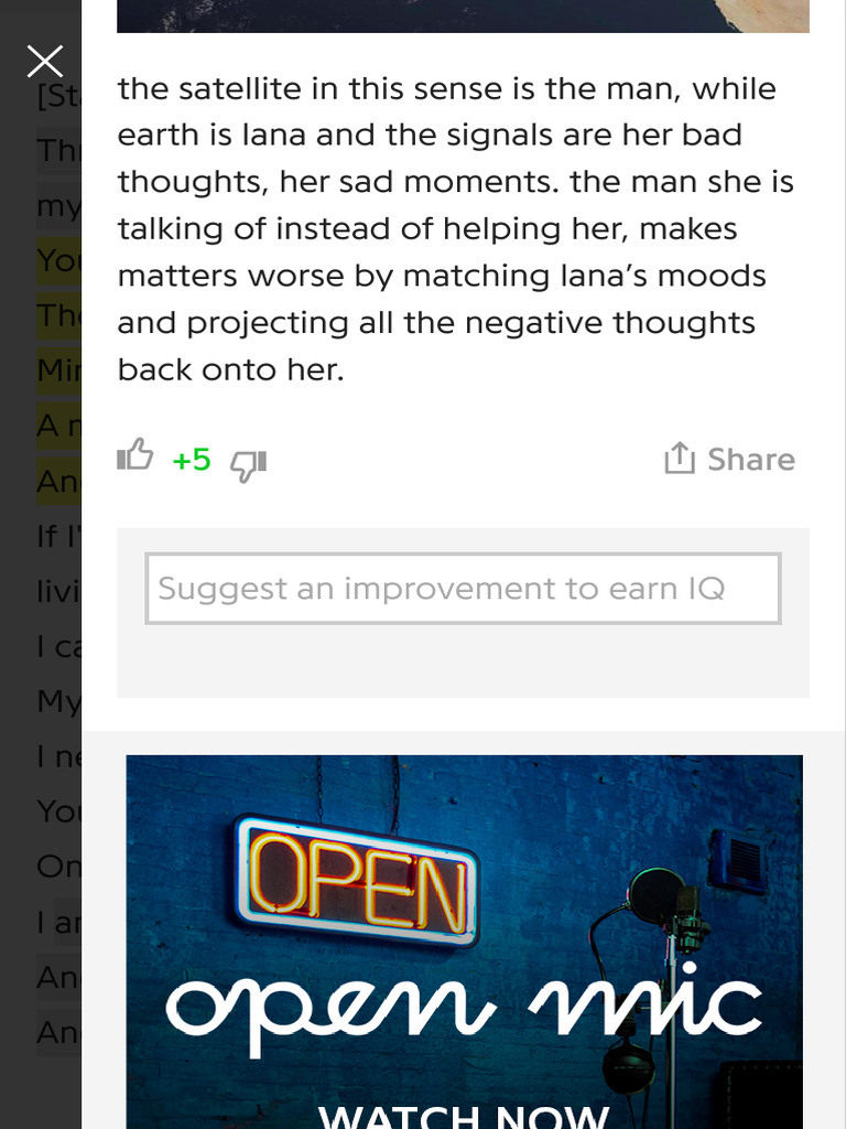 Lana Del Rey - The Land of 1000 Fires Genius | PDF