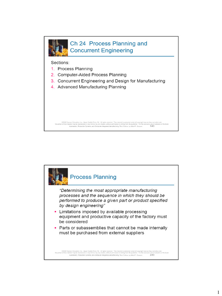 CH 24 Process Planning and Concurrent Engineering - PDF | PDF