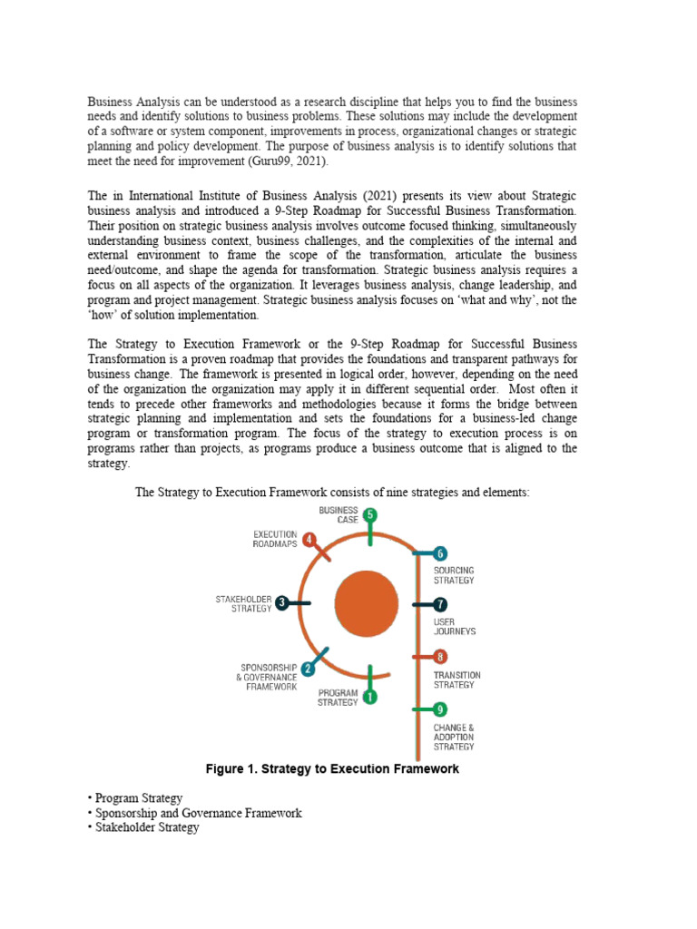 Strategy To Execution Framework | PDF | Business Analysis | Governance