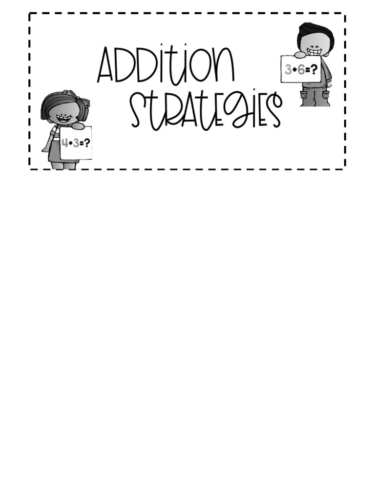 Addition Strategies Flipbook | PDF
