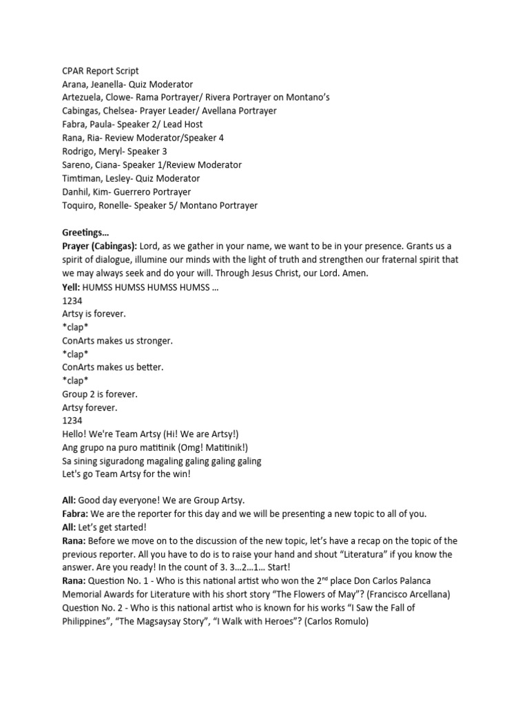 Cpar Script Pdf Philippines
