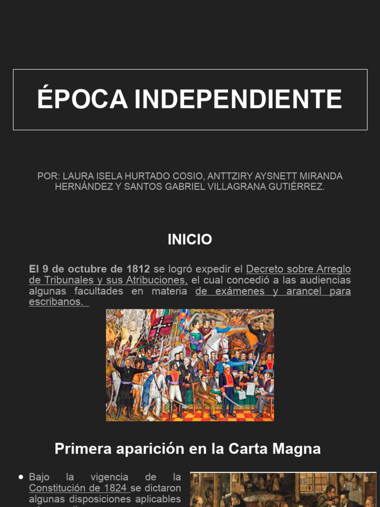 Época Independiente. | PDF | Gobierno | Justicia