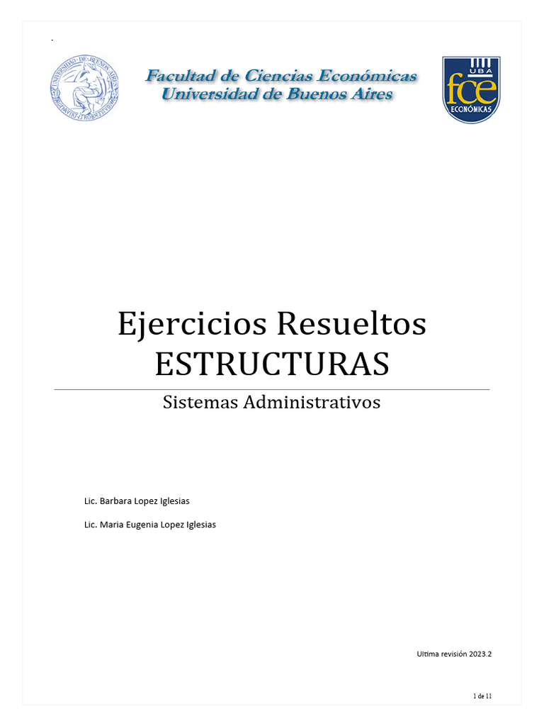 2023.2 Guia Practica Estructuras Resueltos | PDF | Business | Economias