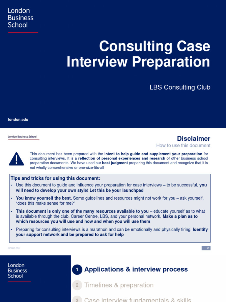 LBS Consulting Club Preparation Guide | PDF | Mc Kinsey & Company | Job ...