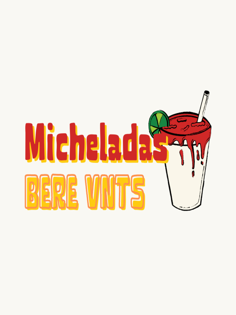 Logotipo Micheladas Negocio Bebidas Divertido Rojo y Amarillo | PDF