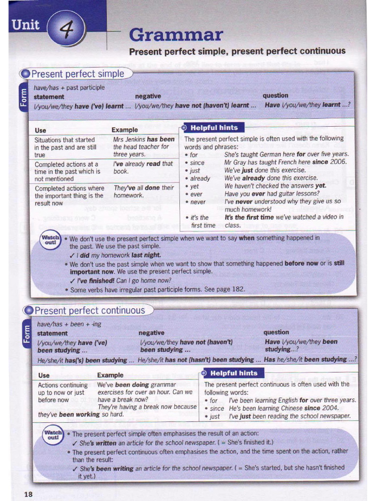 U4 Present Perfect | PDF