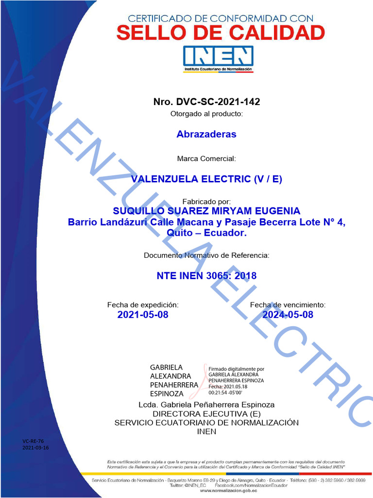 DVC-SC - 2021-142 Abrazaderas | PDF