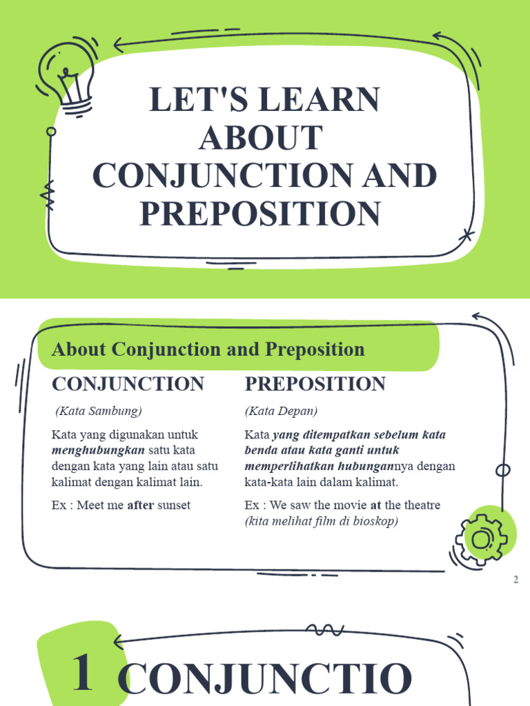 conjunction and preposition | PDF
