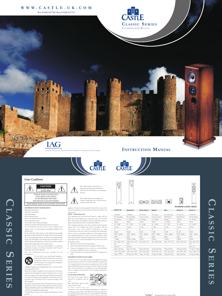 Hfe Castle Classic Series Instructions en | PDF | Ac Power Plugs And ...