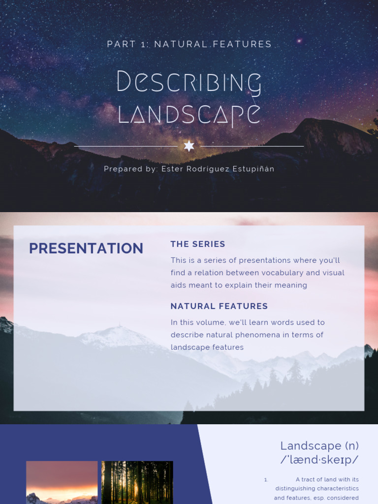 Describing Landscape I Natural Features | PDF | Stream | Landscape