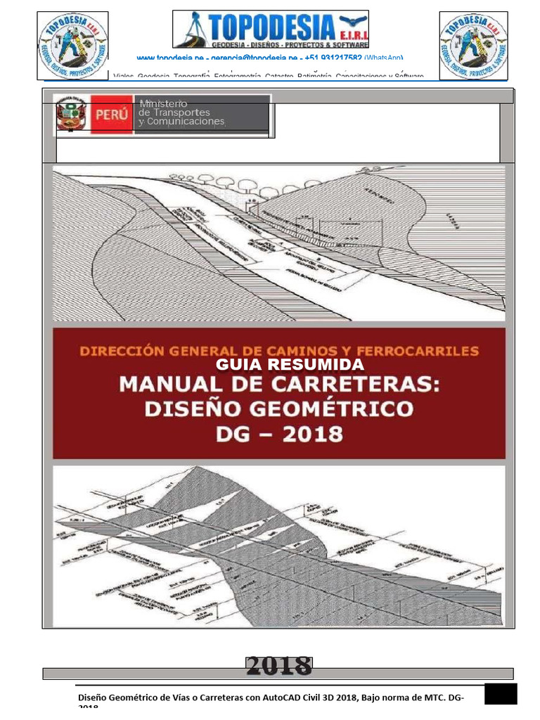 Diseño Geométrico de Carreteras DG-2018 | PDF | La carretera | Geodesia