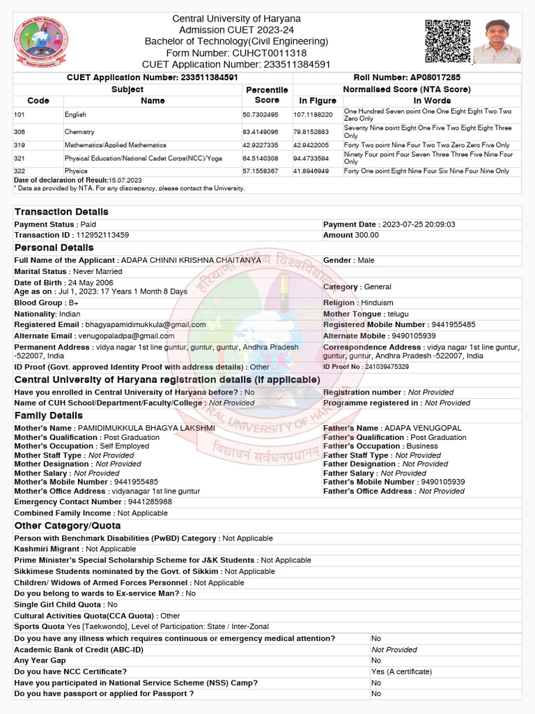 CCA Quota Certificate Guidelines | PDF | University And College Admission