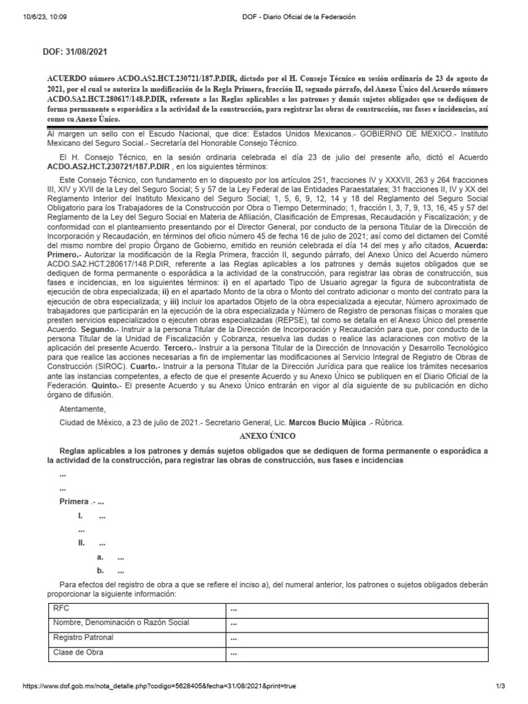 ACUERDO SIROC 2 | PDF | México | Justicia