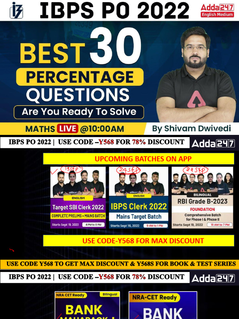 Percentage Questions for Competitive Exams | PDF | Economies