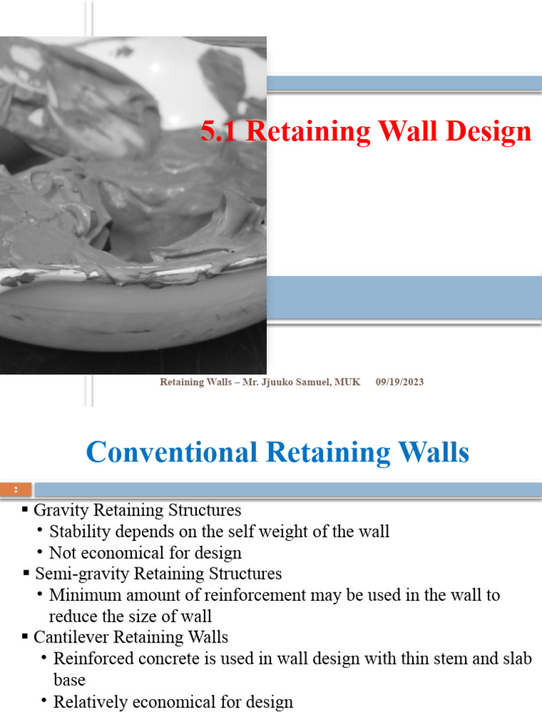 Retaining Wall Design Techniques | PDF | Drainage | Mechanical Engineering