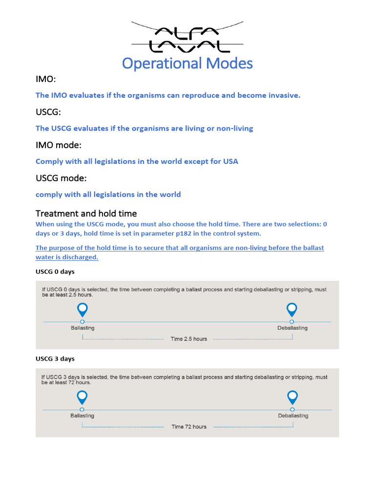 Ballast Water Treatment Modes Guide | PDF