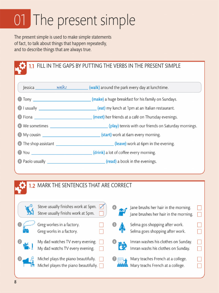 English Grammar Practice Workbook | PDF | Noun | Verb