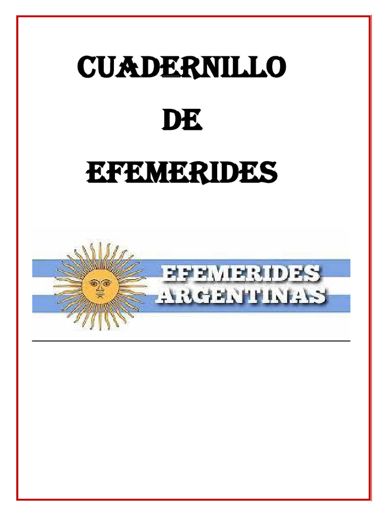 Cuadernillo de Efemerides | PDF | Argentina | América del Sur
