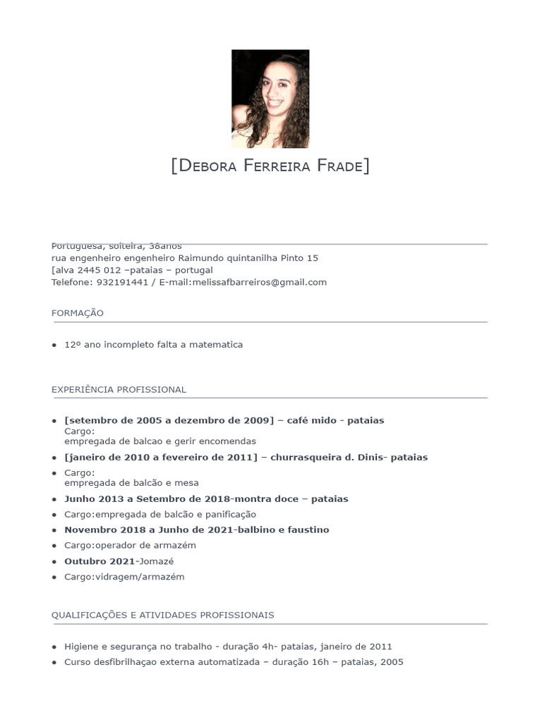 Modelo de Curriculum | PDF