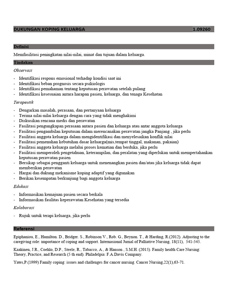 Dukungan Koping Keluarga | PDF