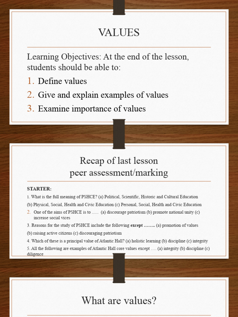 VALUES | Download Free PDF | Integrity | Behavioural Sciences