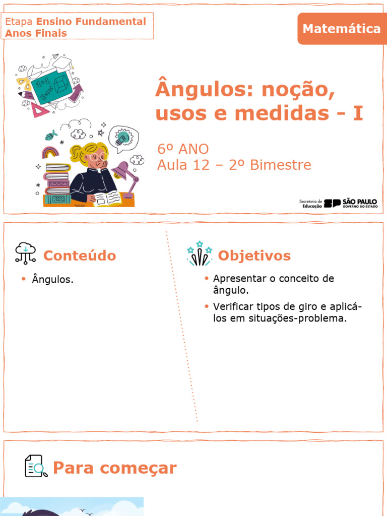 Aula 17 - Ângulos- Noção Usos e Medidas - II | PDF | Ângulo | Linha ...