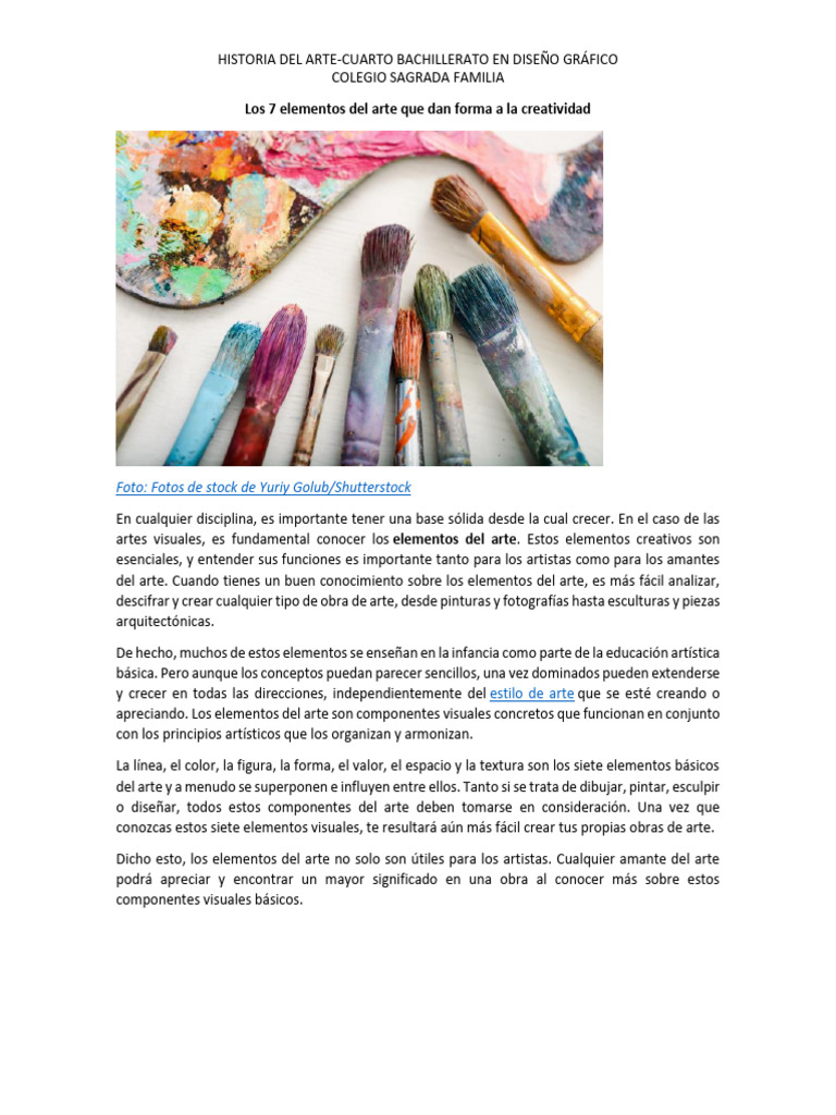 7 Elementos De Forma De Arte