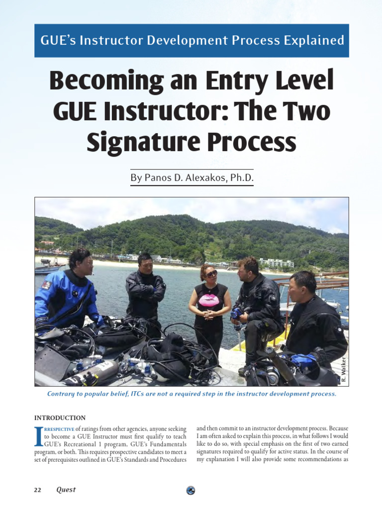Becoming A GUE Instructor | Download Free PDF | Distance Education ...