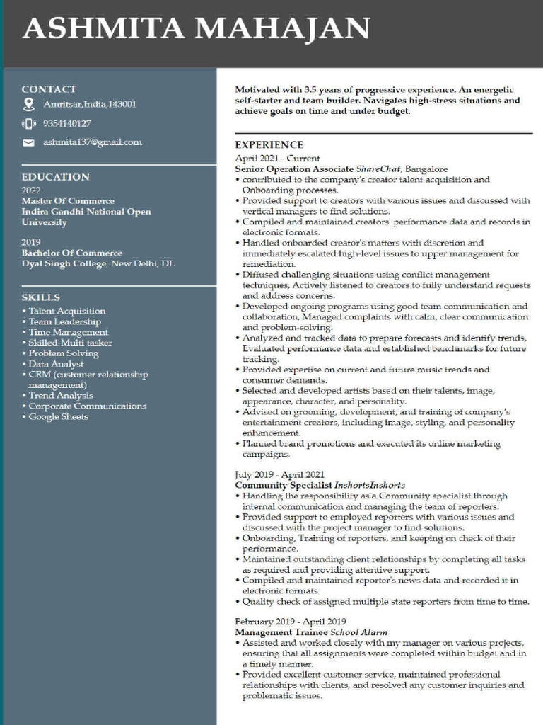 Resume Ent | PDF