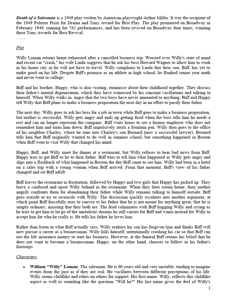 Death of A Salesman | PDF