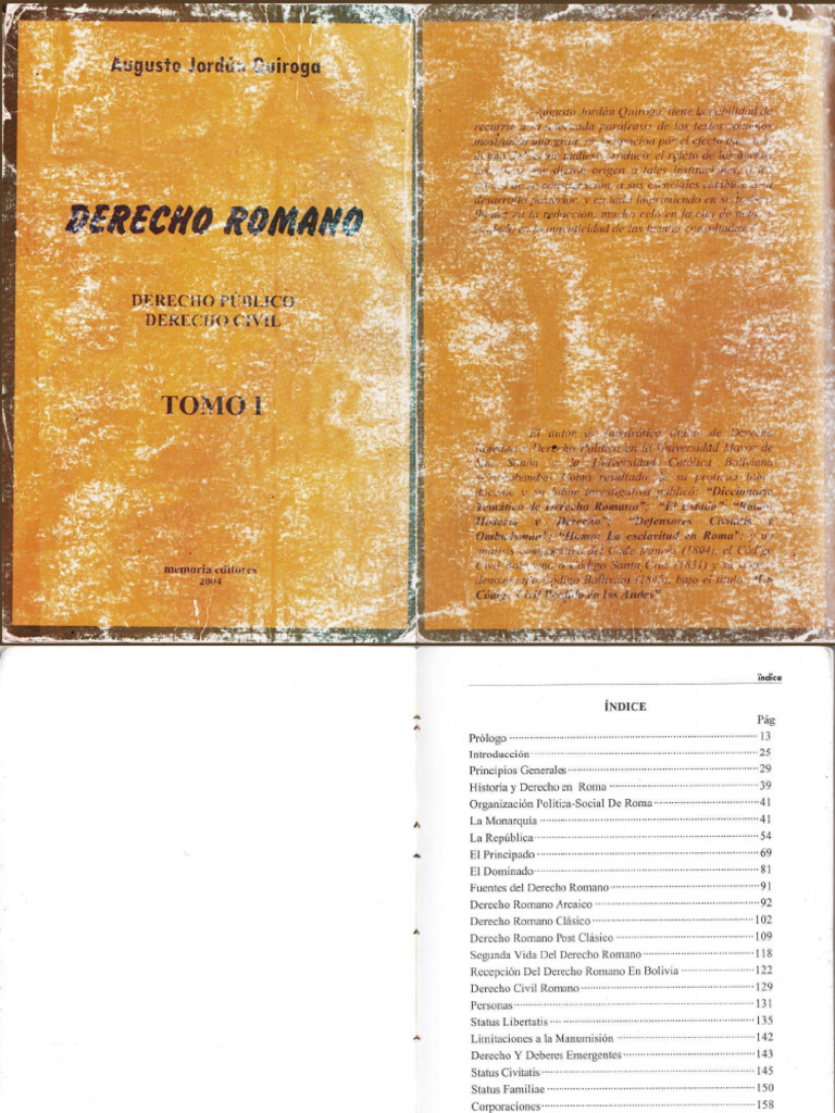 Derecho Romano-Augusto Jordán Quiroga | PDF