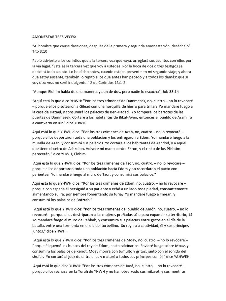 Amonestar Tres Veces | PDF