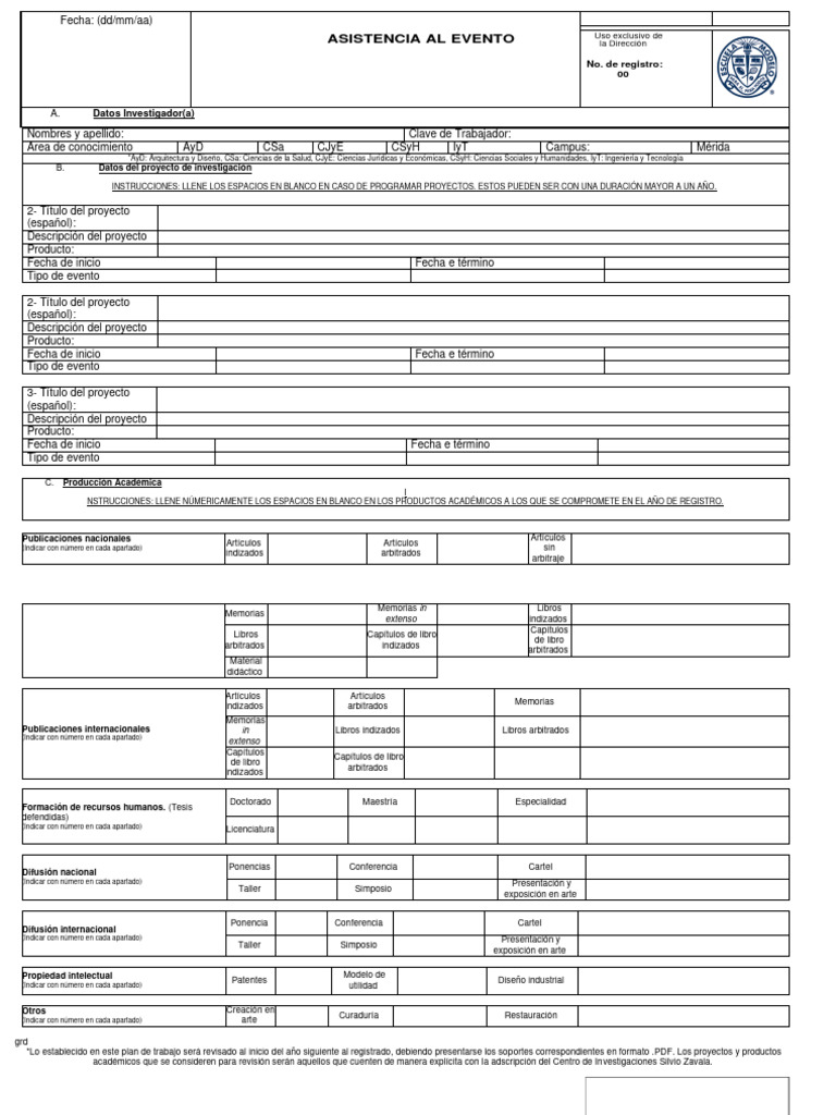 Ficha de Evento | PDF