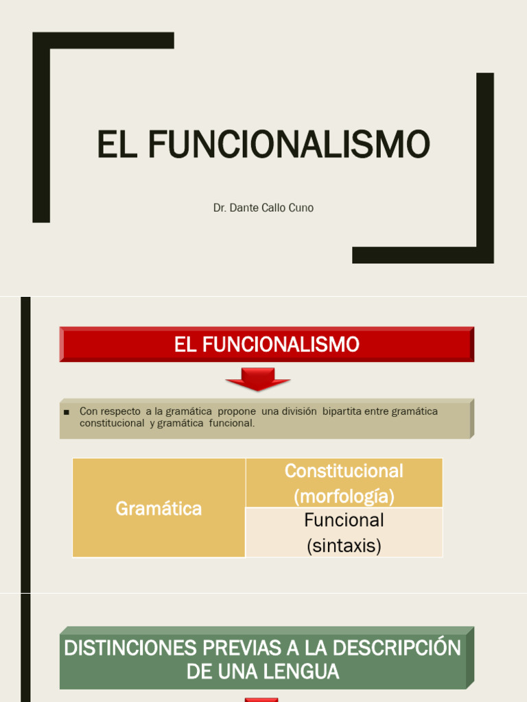 El Funcionalismo | PDF | Gramática | Fonema