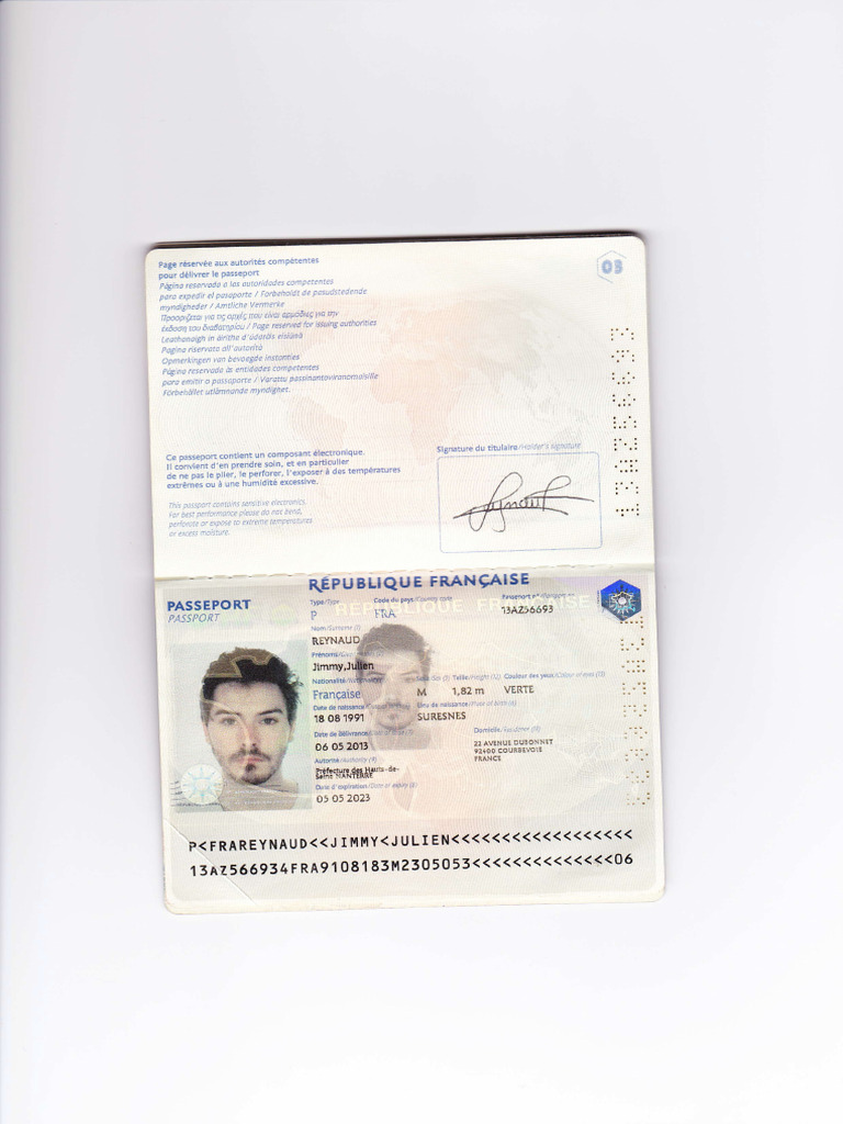 Exemple de Passeport Français 2023 | PDF