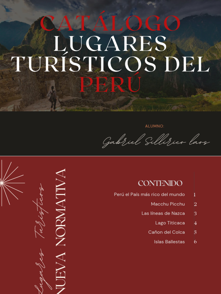 Catálogo Perú: Lugares Turísticos Del | PDF | Perú | Turismo